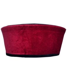 Red & Black Velvet Sufi Cap | Sufi Cap | Islamic Shop